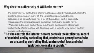 WikiLeaks Presentation | PPTX