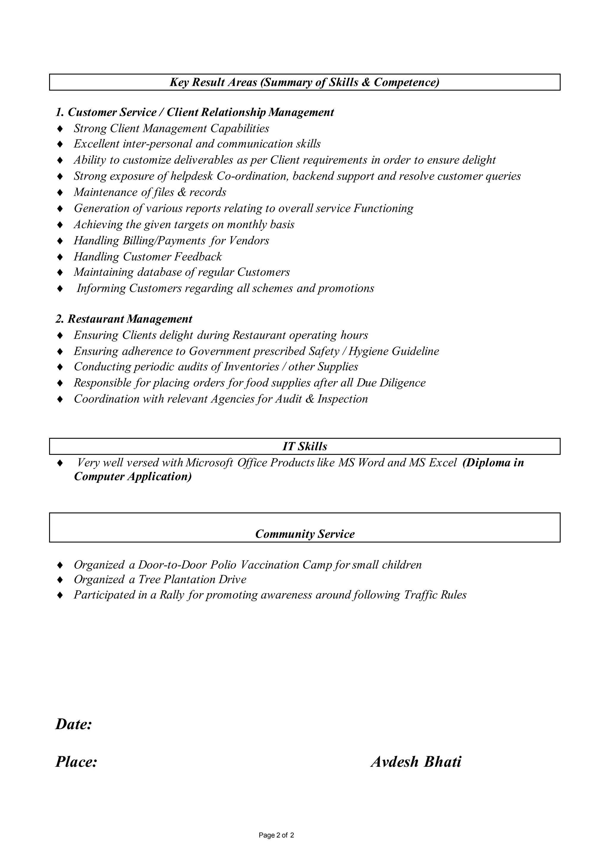 avdesh Resume | PDF