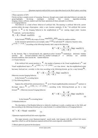 Quantum-inspired artificial fish swarm algorithm based on the Bloch sphere searching | PDF