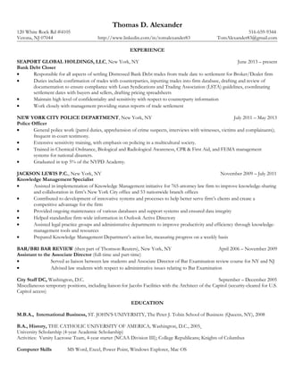 ThomasAlexanderResume 2015 | DOC