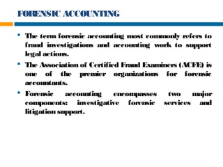 Introduction to Forensic Accounting | PPT