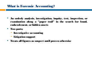 Introduction to Forensic Accounting | PPT