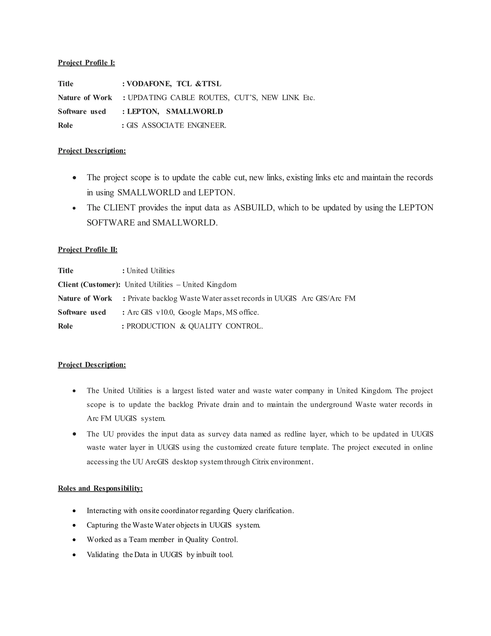 GIS RESUME | DOCX
