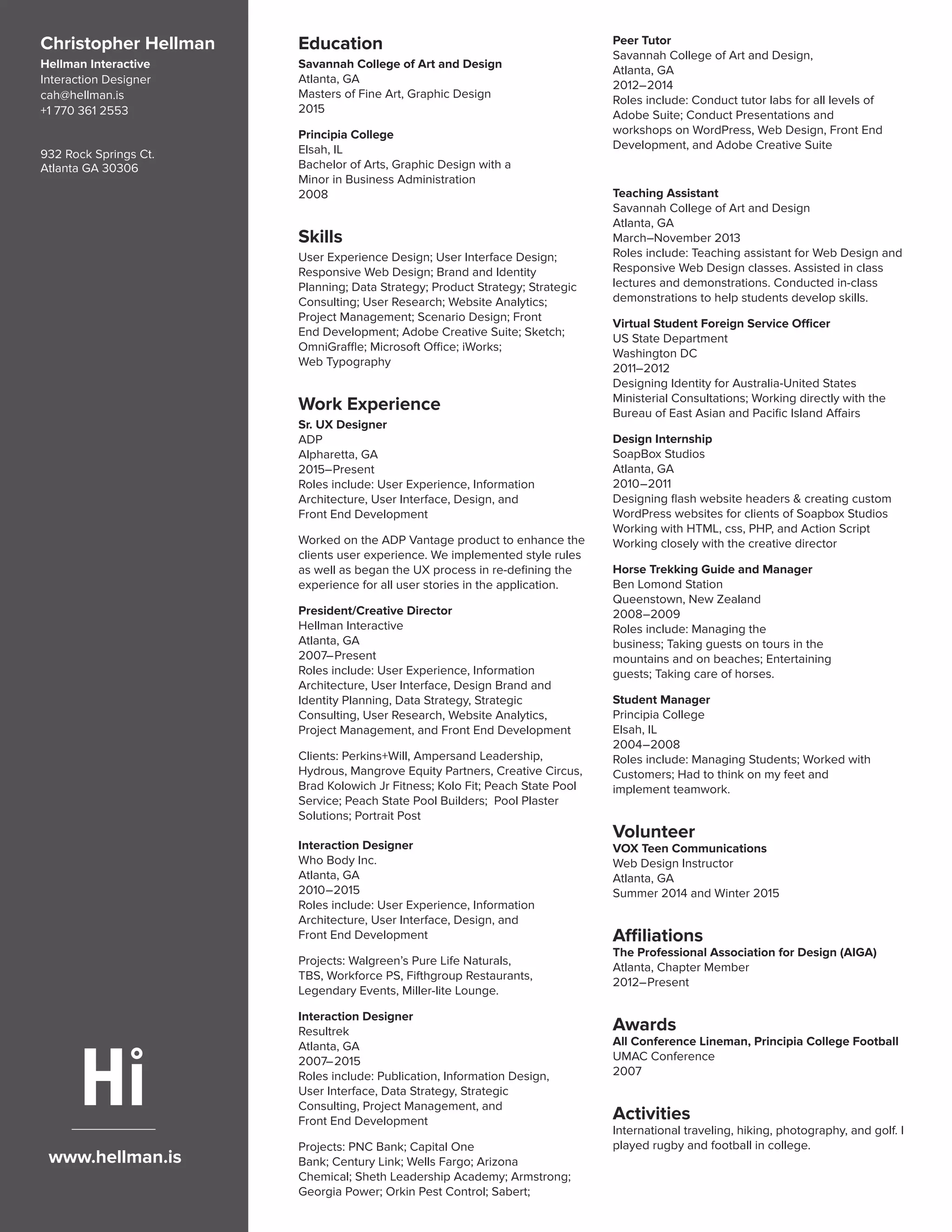 chris-hellman-resume-2015 | PDF