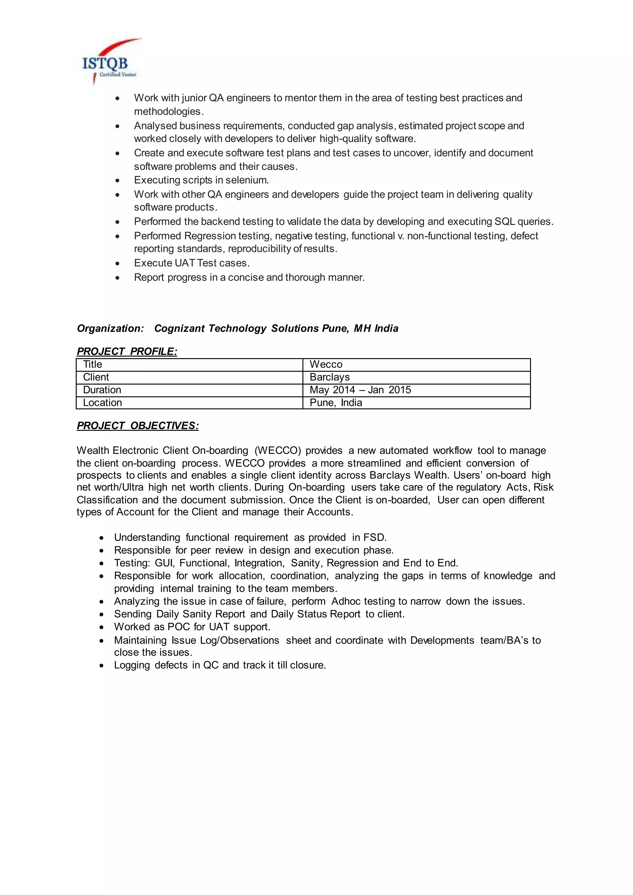 Swati Dubey QA 6 Yrs | DOCX