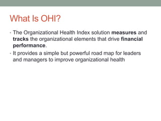 Organizational Health Index | PPTX