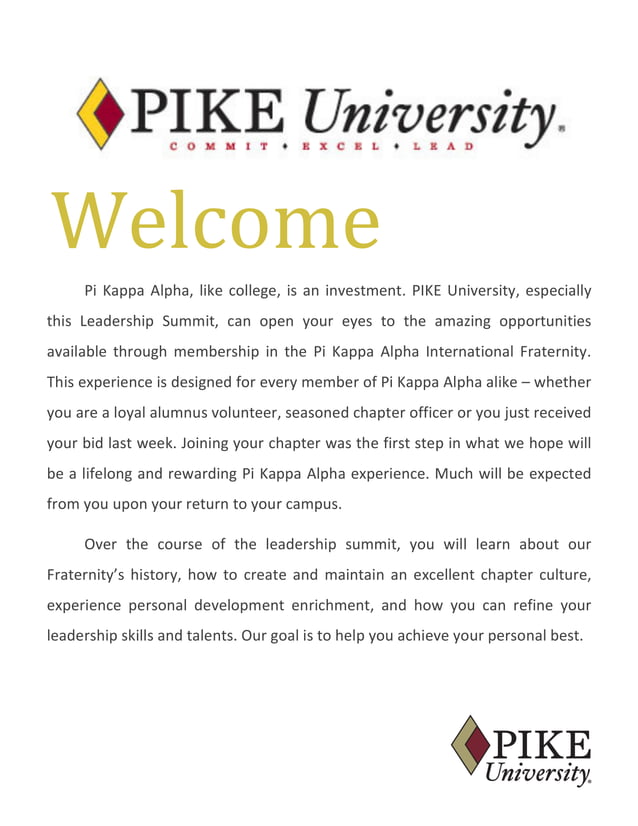 Pike University parents package | PDF