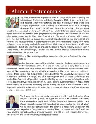 Pike University parents package | PDF