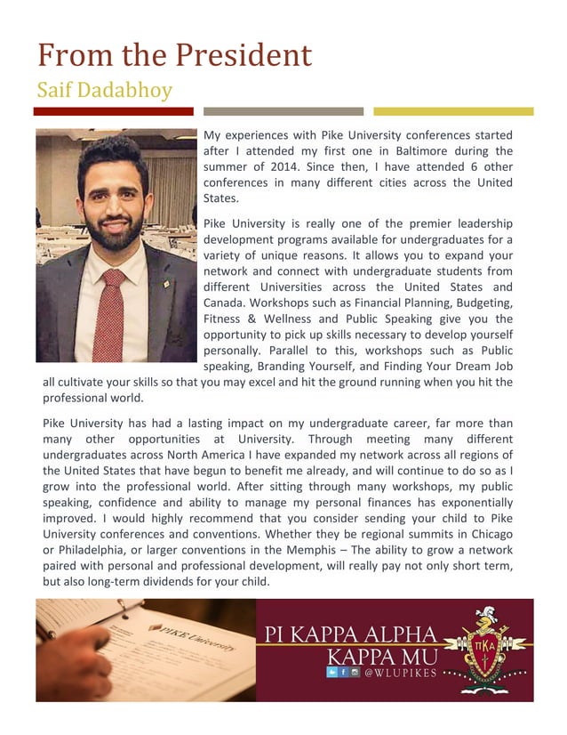 Pike University parents package | PDF