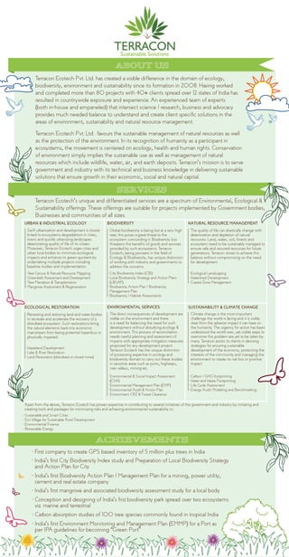 Terracon Ecotech Pvt Ltd Brochure 2016 | PDF