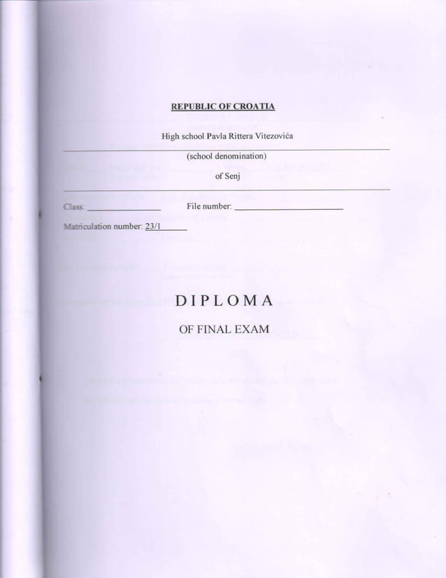 Diploma of final exam ENG | PDF
