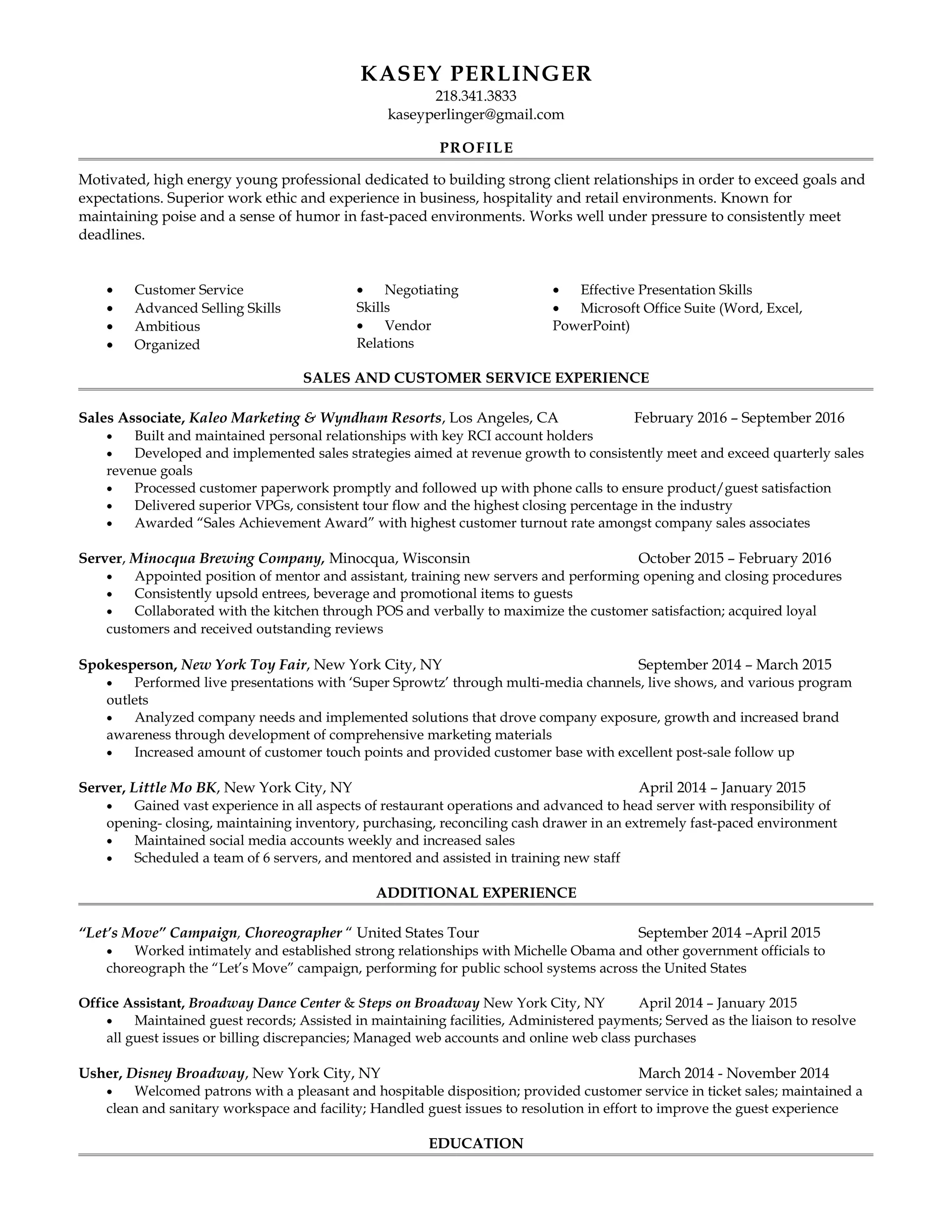 KASEY PERLINGER | DOC