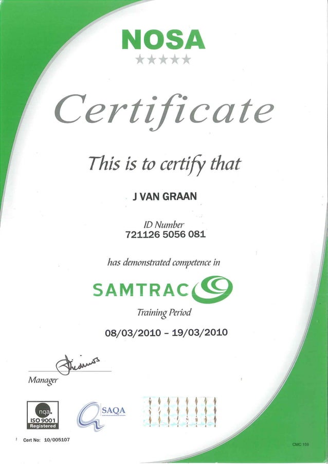 J van Graan Samtrac | PDF