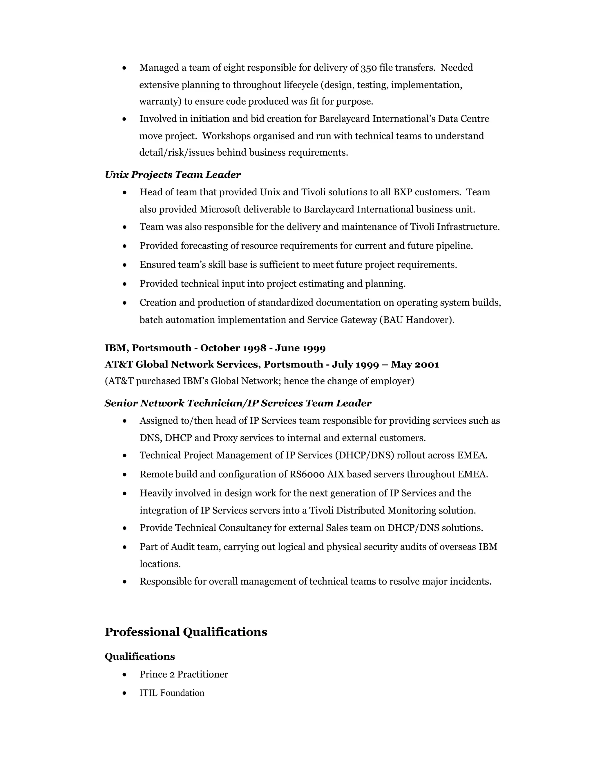 Carl Dean - CV | DOC