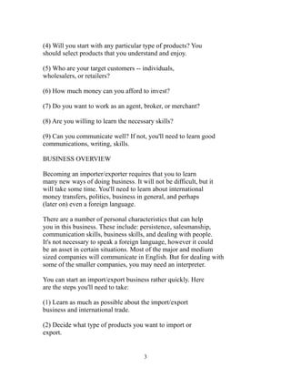 IMPORT/EXPORT MILLIONAIRE | PDF
