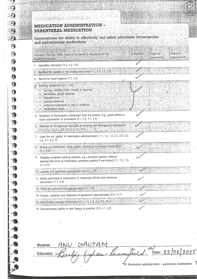 Appendix 17 Tollefson assessment on parenteral medication administration | PDF