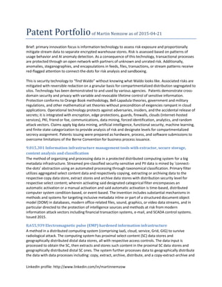 NEMZOW PATENT PORTFOLIO | PDF