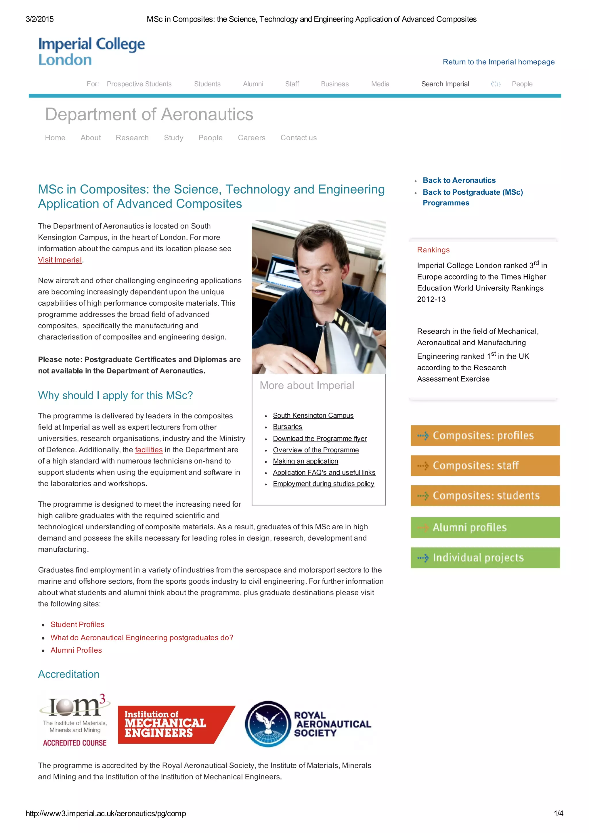 MSc in Composites_ the Science, Technology and Engineering Application ...