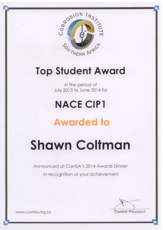 Top Student 2013 to 2014 CIP 1 Award | PDF