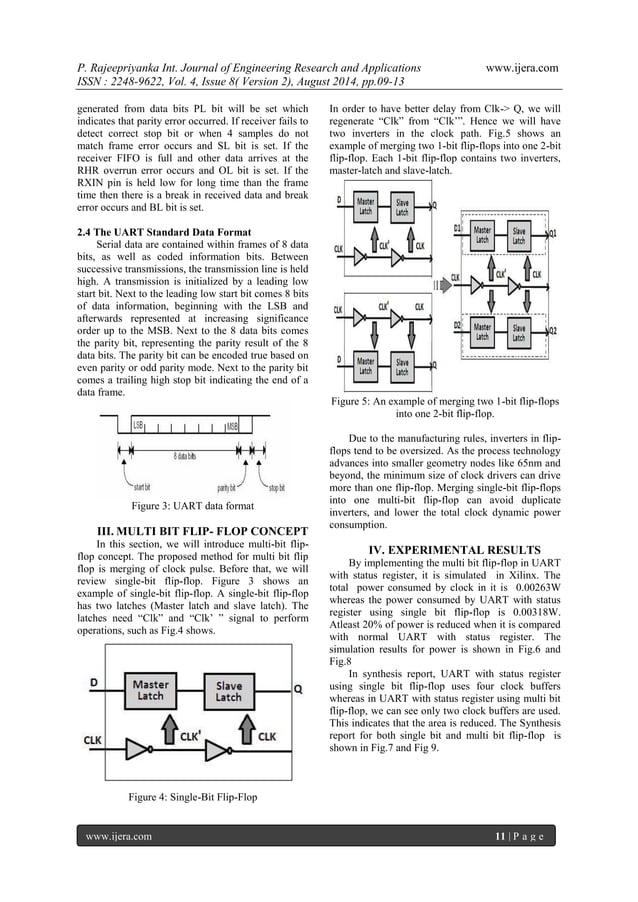 Achieving Reduced Area and Power with Multi Bit Flip-Flop When Implemented In UART with Status ...