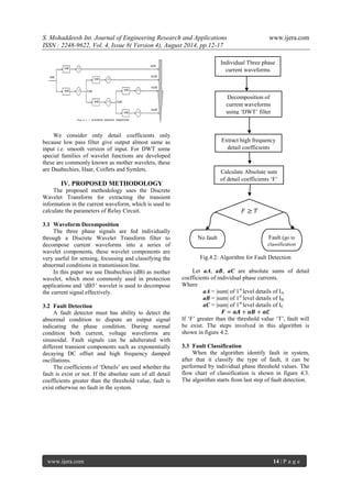 Power System’stransmission Line Relaying Improvement Using Discrete Wavelet Transform | PDF