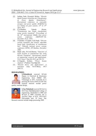 Power System’stransmission Line Relaying Improvement Using Discrete Wavelet Transform | PDF