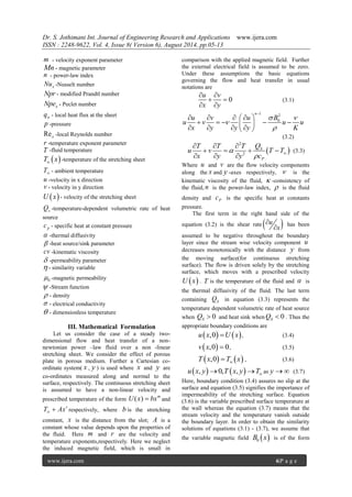 Non-NewtonianFluid Flow and Heat Transfer over a Non- Linearly Stretching Surface Along With ...