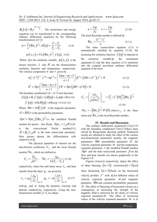 Non-NewtonianFluid Flow and Heat Transfer over a Non- Linearly Stretching Surface Along With ...