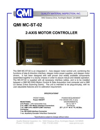 QMI 2014 Instrumentation Catalog | PDF