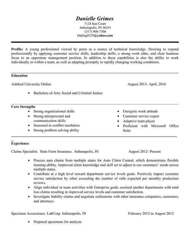 Danielle King Resume | PDF