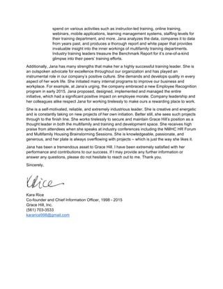 Recommendation Letter - Kara Rice | PDF