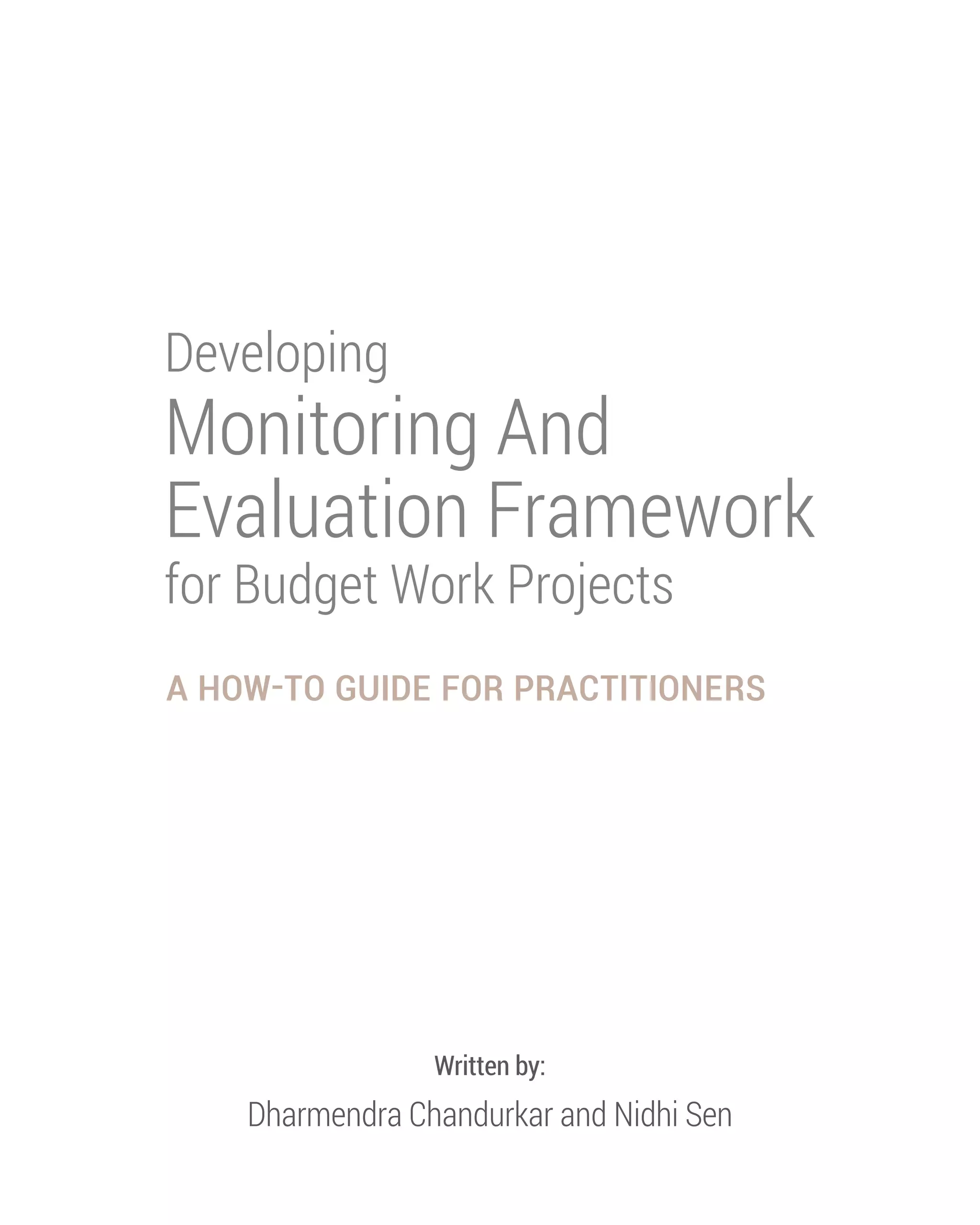 Developing-Monitoring-And-Evaluation-Framework-for-Budget-Work-Projects ...