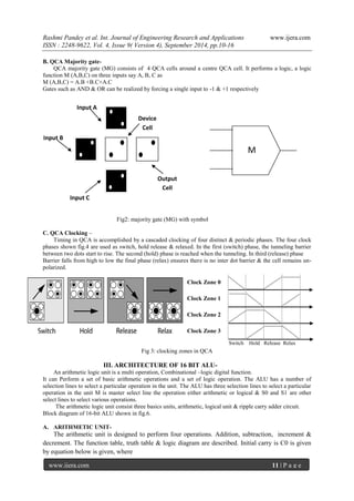 Design and Implementation of 16-bit Arithmetic Logic Unit using Quantum dot Cellular Automata ...