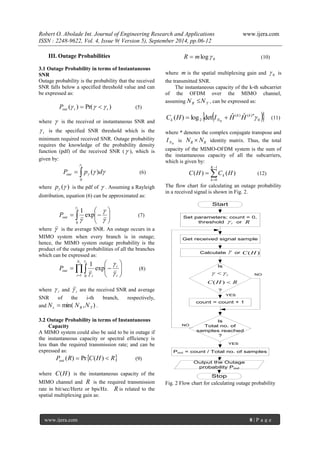 Reduction of Outage Probability in Fast Rayleigh Fading MIMO Channels ...