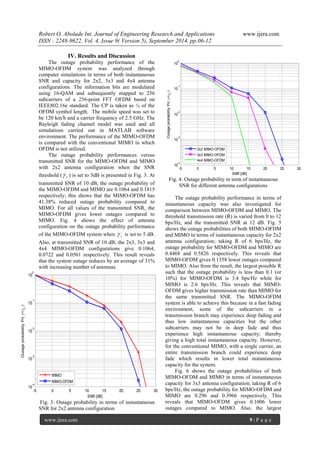 Reduction of Outage Probability in Fast Rayleigh Fading MIMO Channels Using OFDM | PDF