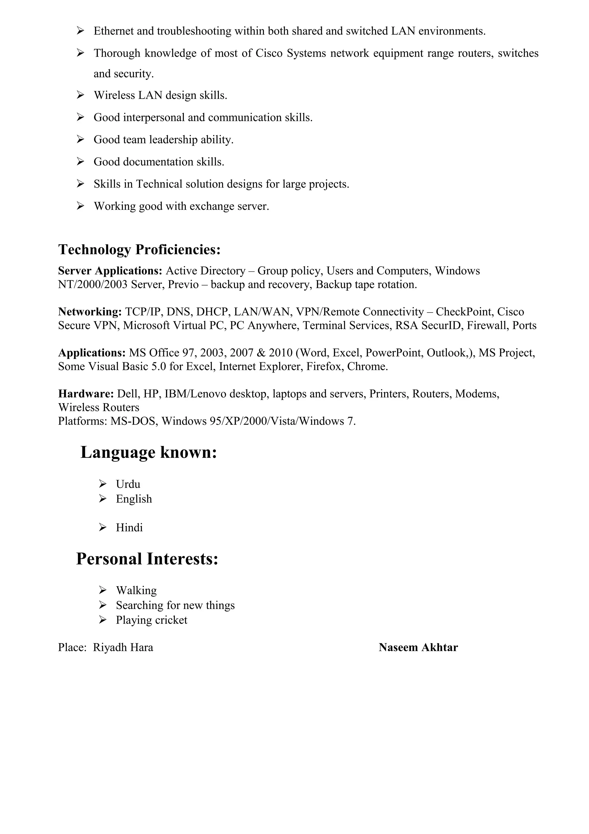 naseem cv 2 | PDF