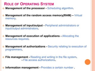 Presentation on Operating System & its Components | PPTX