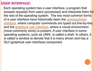 Presentation on Operating System & its Components | PPTX