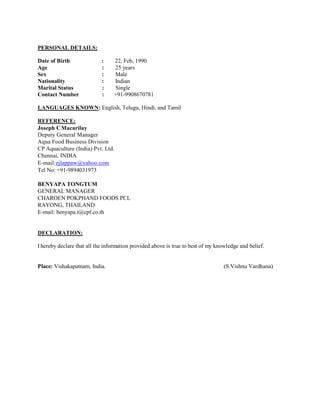 vishnu resume | PDF | Hinduism | Religion & Spirituality