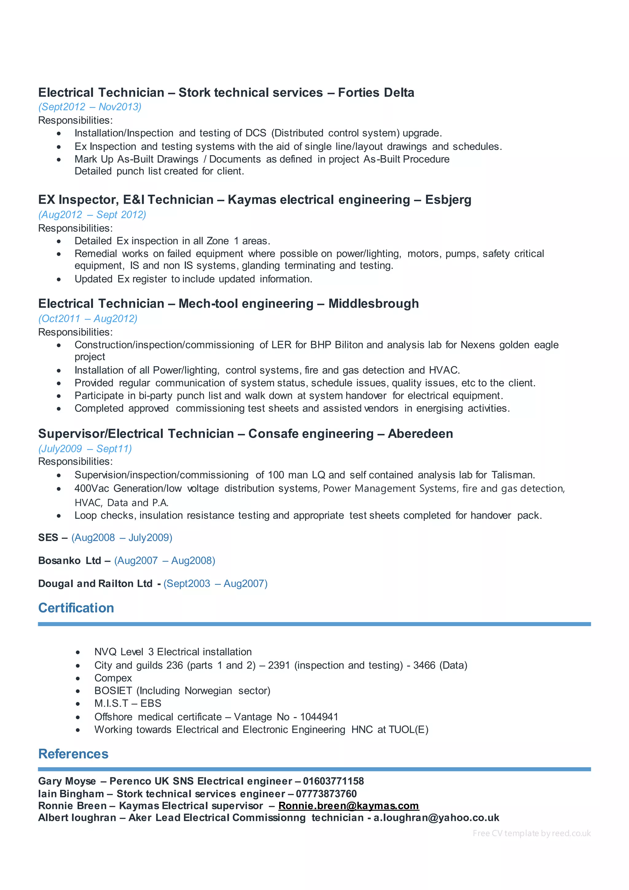 Marc White CV NOV16 | DOCX | Civil Engineering Industry | Industries