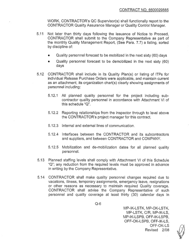 Schedule - Q - Copy | PDF