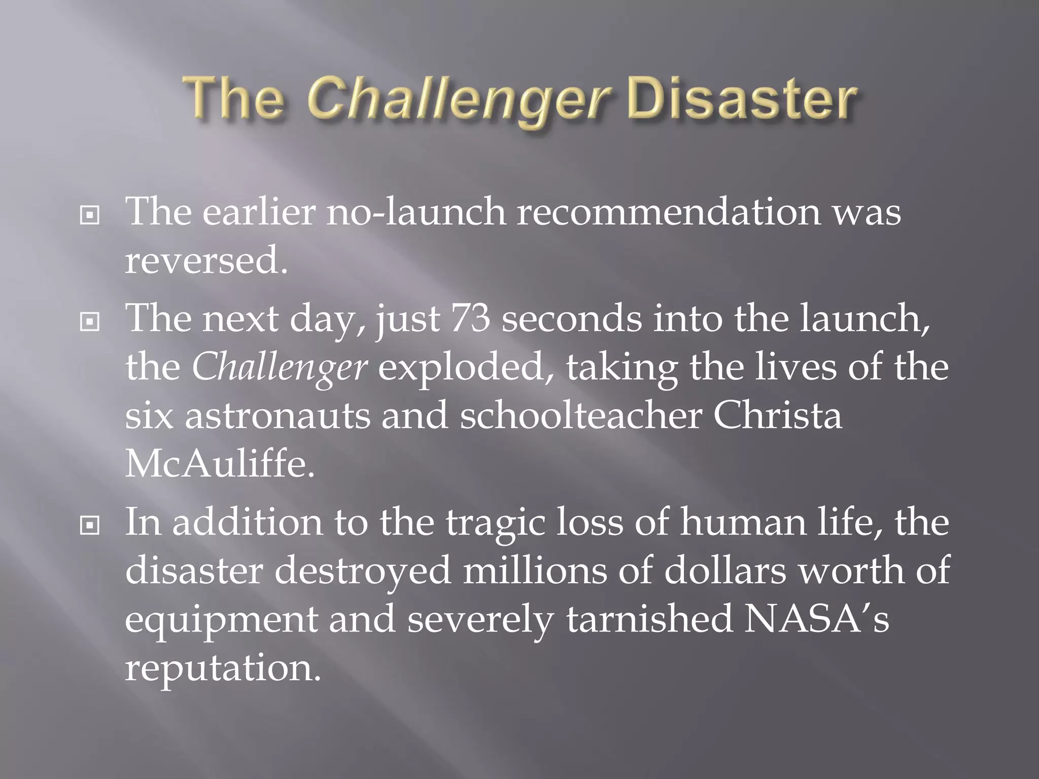 The Space Shuttle Disasters | PDF