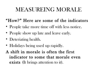 Measuring Morale | PPT