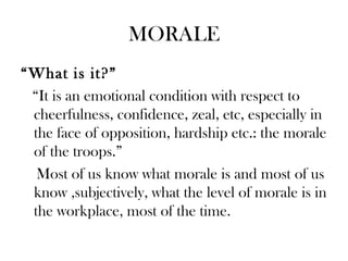 Measuring Morale | PPT