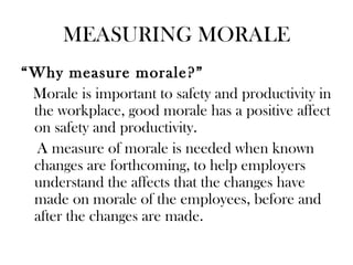 Measuring Morale | PPT