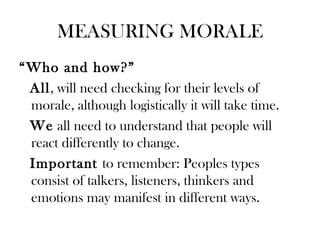 Measuring Morale | PPT