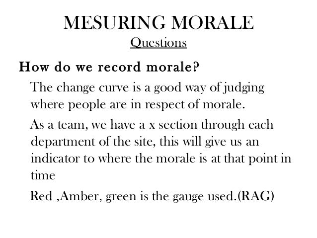 Measuring Morale