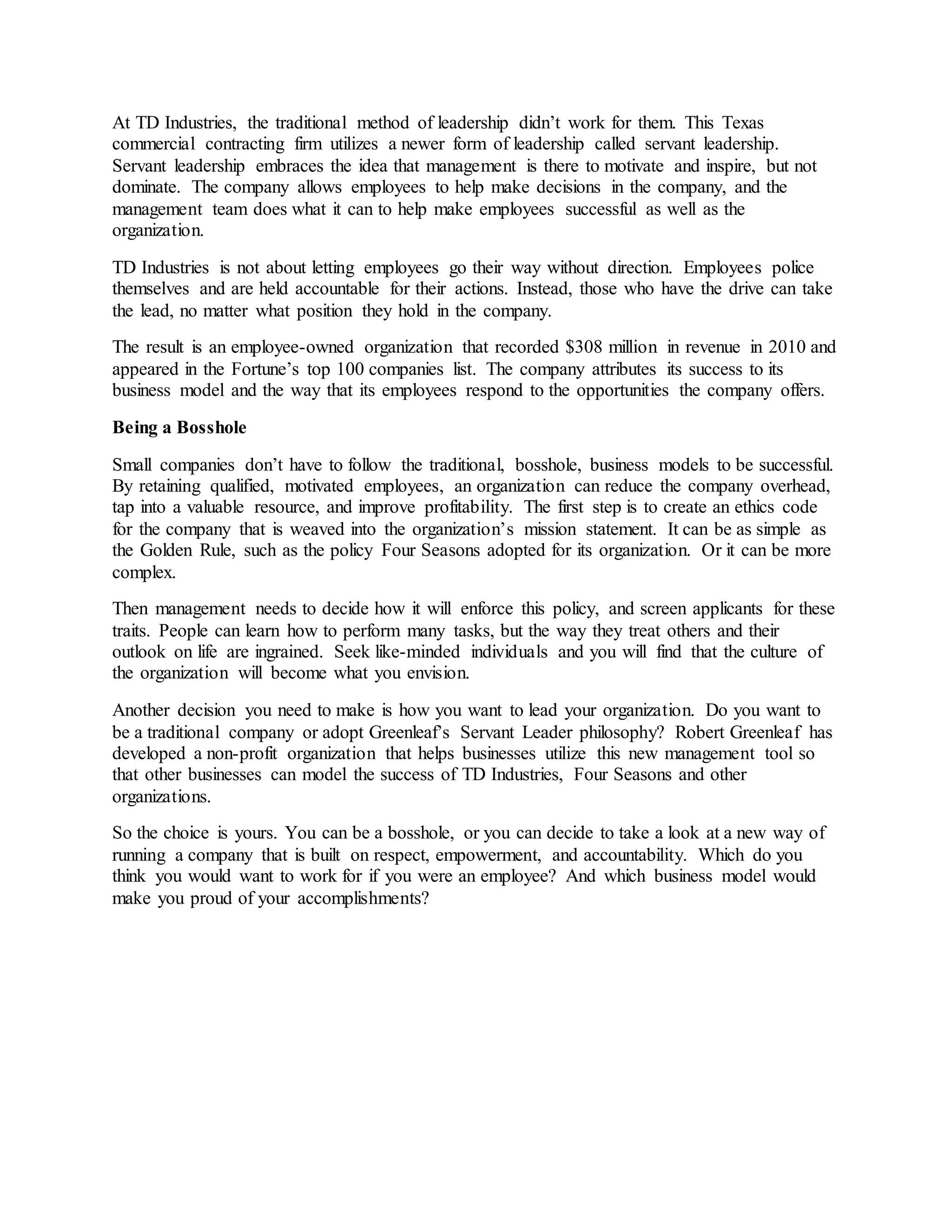 How to be a Bosshole | DOCX