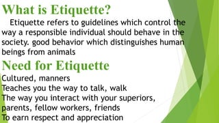 Presentation- Corporate Etiquette NKT | PPT