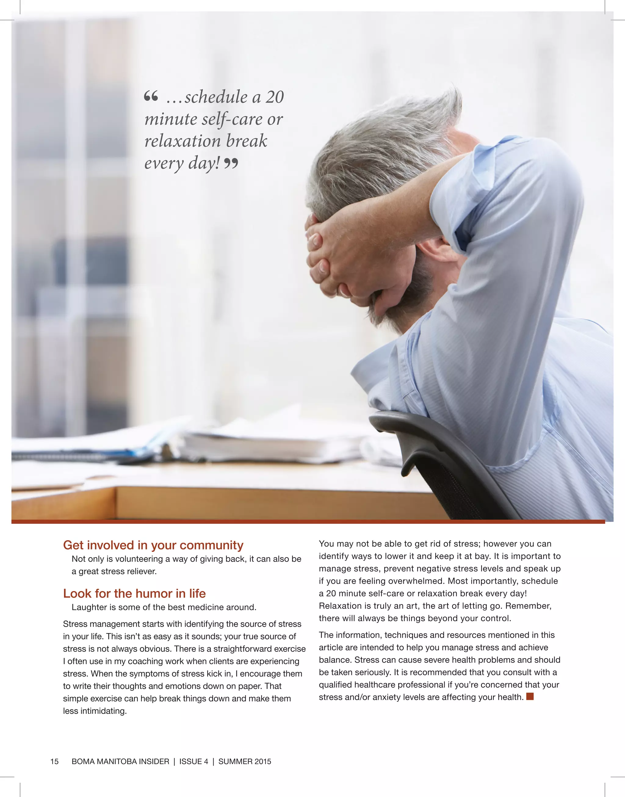 Stress Management Article_BOMA | PDF